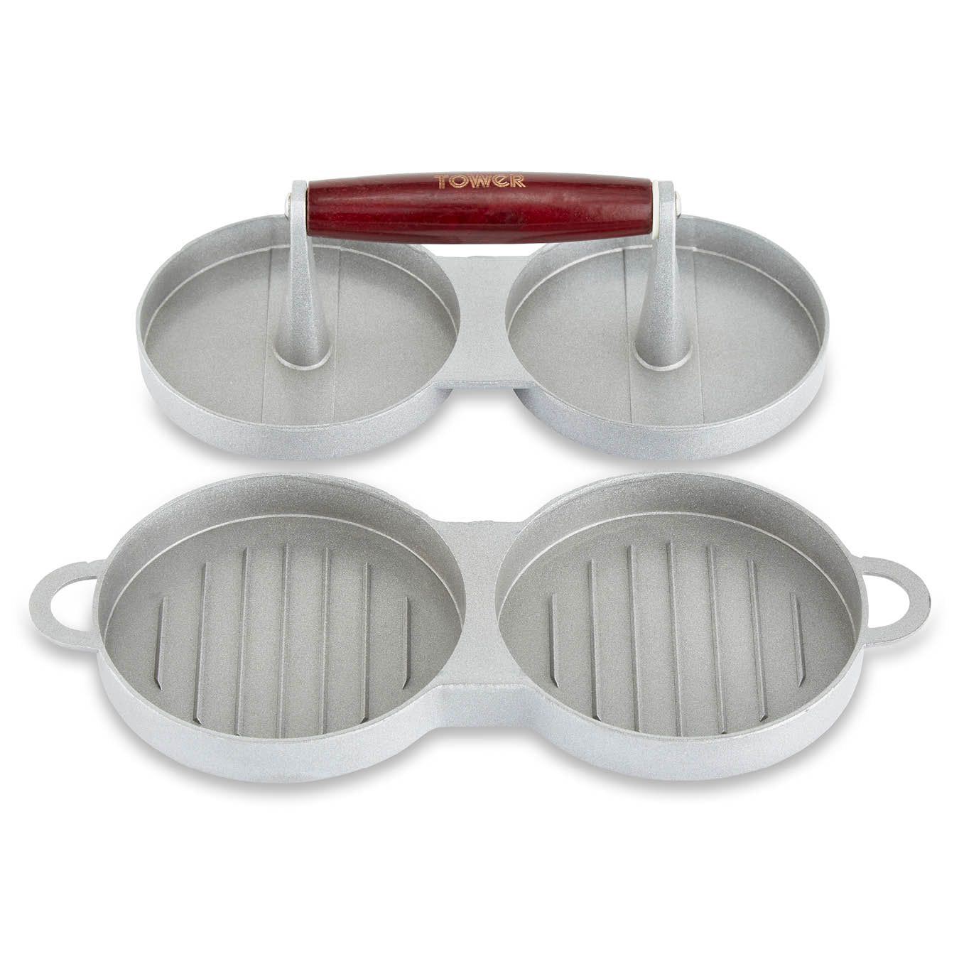 Tower Double Burger Press With Wood – Brambles Cookshop